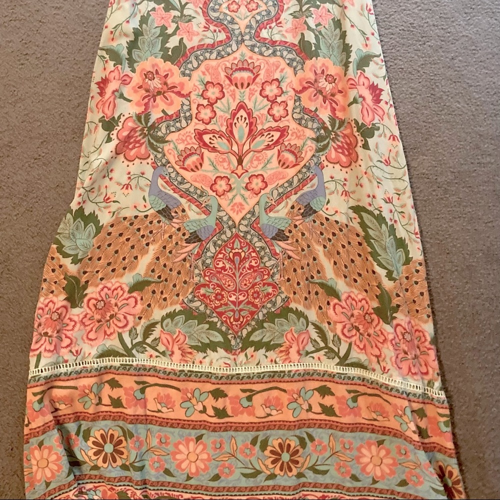 Spell & Gypsy Lotus And Peacock Skirt - Pink, Blue, &… - Gem